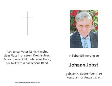 Johann Jobst Bestattung Hitzinger Ihr Bestatter Im Raum Neusiedl Am See