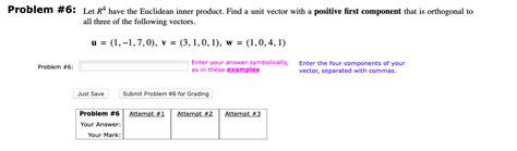 Solved Problem Let R Have The Euclidean Inner Product Chegg Com