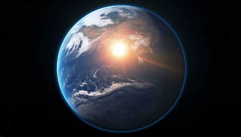 AI Generated Glowing Sphere In Dark Sky Planet Illuminated Generated