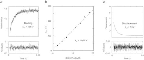 Determination Of The Two Rate Constants Kon And Koff For PdzØ9 Binding