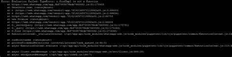 Error Evaluation Failed Typeerror Rfindimpl Is Not A Function