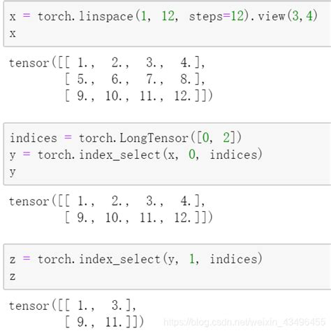Pytorch中的一些函数 Torchcat、indexselect、torchgathertorchcat中dim