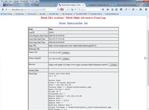 Security Log For Transactions And Forms Freelancer