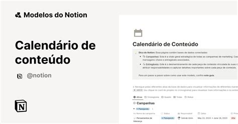 Galeria De Modelos Do Notion — Calendário De Conteúdo 2024