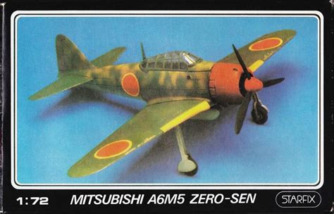 1 72 Scale Starfix Model Airplane Kit Mitsubishi A6m5 Zero Sen Japanese Fighter Kit Is