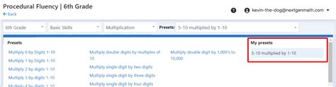Saving Custom Procedural Fluency Presets To My Presets Next Gen Math