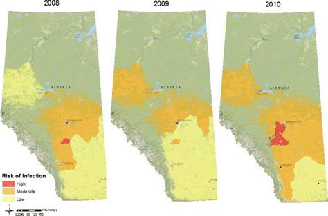 Model Predicted Spatial And Temporal Variation In Risk Of Gin