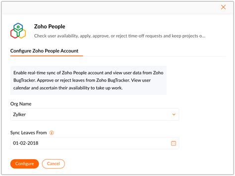Zoho People Integration Online Help Zoho Bugtracker