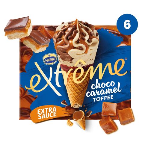 Glace Cône Choco Caramel Toffee Extreme La Boite De 6 Cônes à Prix Carrefour