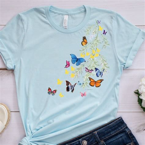Butterfly T Shirts Women Etsy