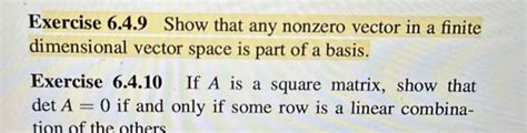 Solved Exercise 649 Show That Any Nonzero Vector In A
