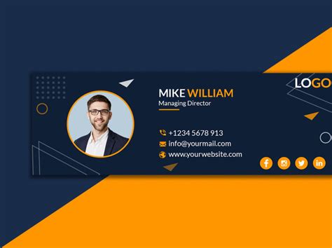 modern clickable html email signature by md ashikur rahman on dribbble