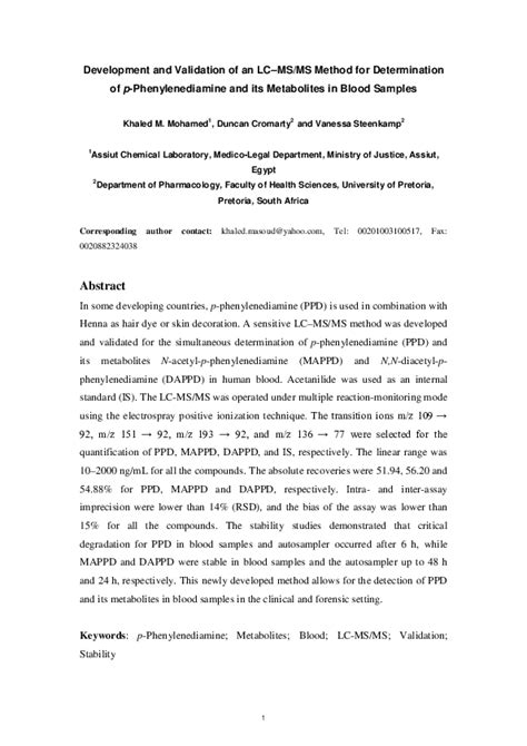 pdf development and validation of lc ms ms method for determination
