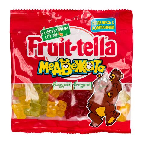 Жевательный мармелад «Фрут-телла» «Медвежата» со вкусами апельсина ...