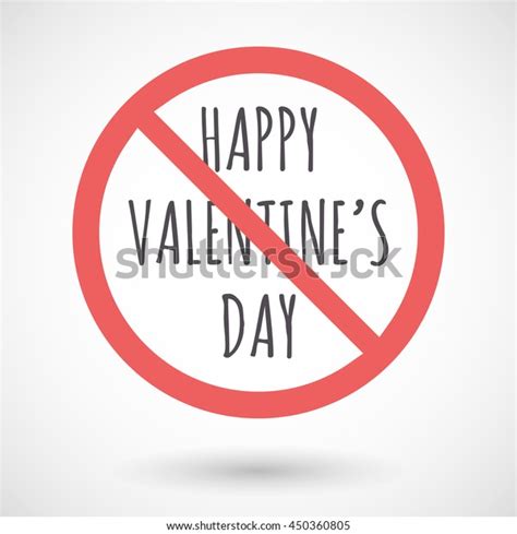 Illustration Isolated Forbidden Signal Text Happy Stock Vector Royalty