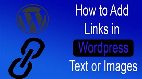 How To Create Clickable Links On Wordpress Clickable Hyperlinks Youtube
