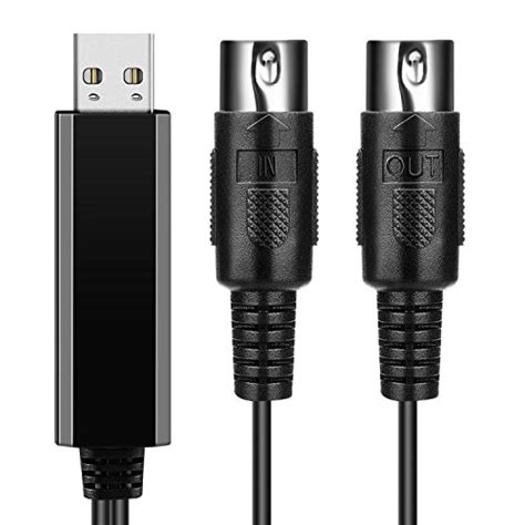 TNP Midi To USB Cable Interface Converter IN OUT Midi Cable Host Adapter Plug Controller Wire