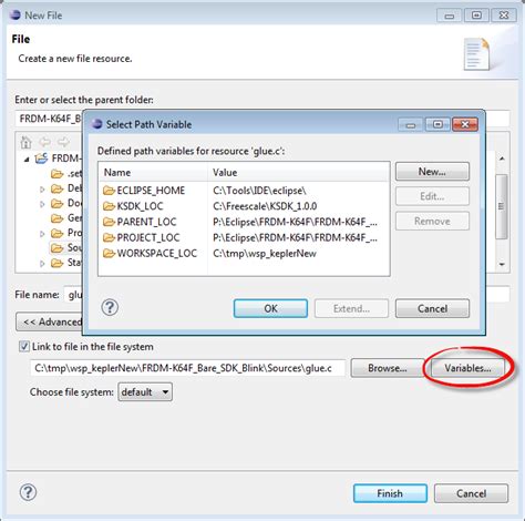 Link To Files And Folders In Eclipse Mcu On Eclipse