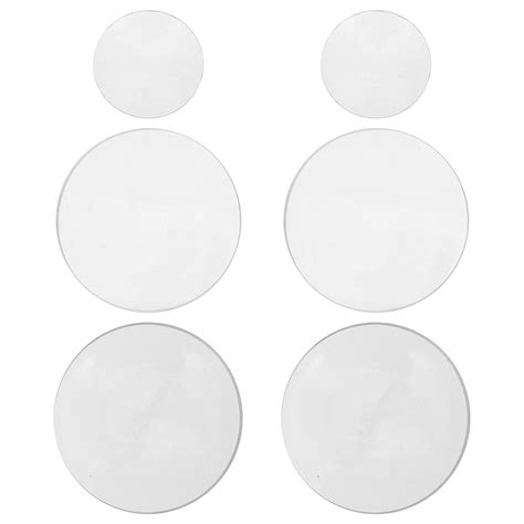 6pcs Double Convex Glass Lens Optical Lens 3cm5cm5cm Diameter 50mm