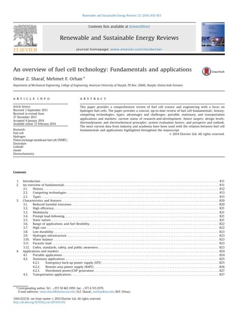 An Overview Of Fuel Cell Technology Fundamentals And Applications