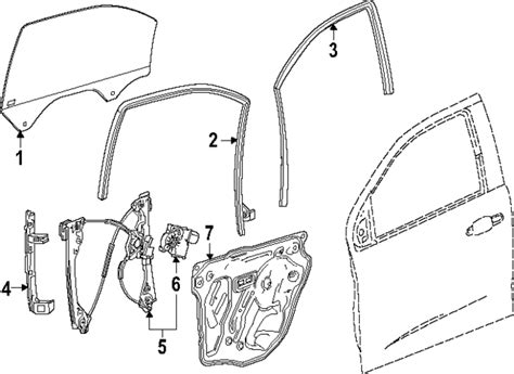 2015 2022 Gm Front Passenger Side Door Window Weatherstrip 84468407 Gm