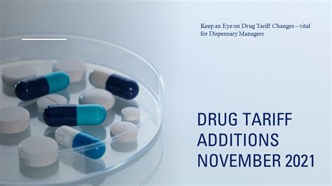 Drug Tariff Additions November 2021 Dispensing Doctor Experts