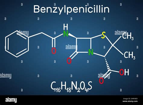Benzylpenicillin Penicillin G Drug Molecule It Is Beta Lactam