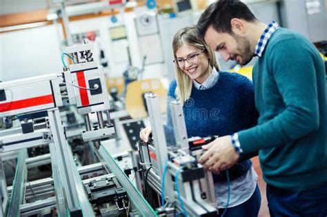 engineering robotics class teamwork stock image image of professional