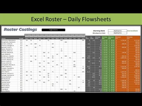 Excel Roster Template
