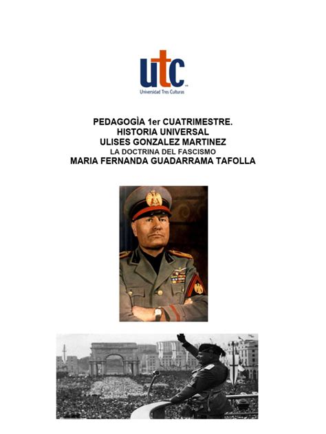 La Doctrina Del Fascismo 2 Pdf Fascismo Ideologías