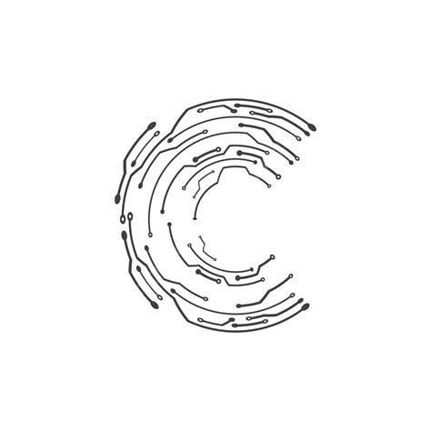 Circuit Board Line Cpu Chip Iconillustration Vector Ic Circuit