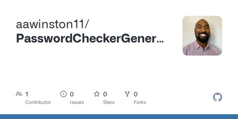 github aawinston11 passwordcheckergenerator