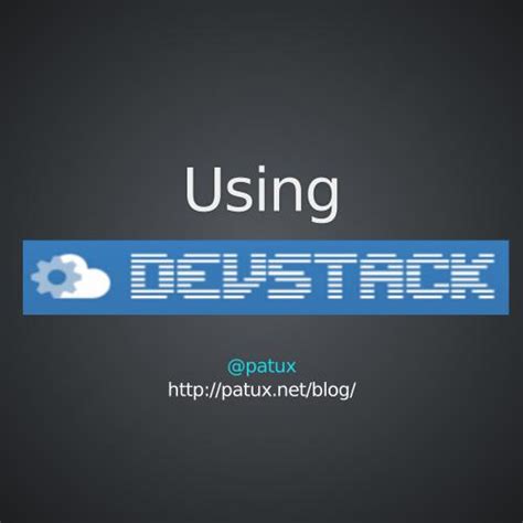 Using Devstack