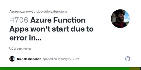 Azure Function Apps Wont Start Due To Error In Cosmosdbextensionconfigproviderctor · Issue
