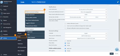 Configure E Mail Notifications PlanRadar HelpCenter