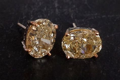 6ctw 3 Carat Diamond Stud Earrings Jackets 18k Gem Gardener