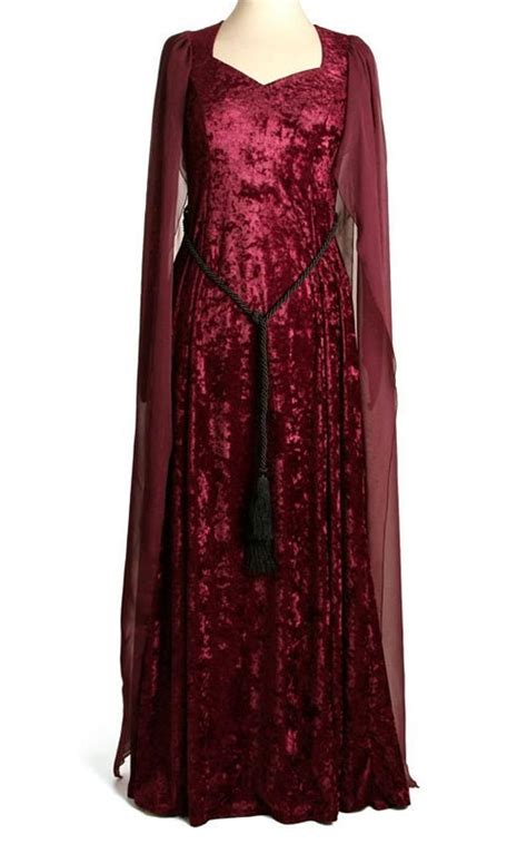 Wine Elven Style Ravenswing Dress Etsy Historical Dresses Dress