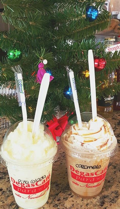 Smoothie De Piña Colada Y Frappé De Caramelo ☕🎄🍍 Piña Colada Postres