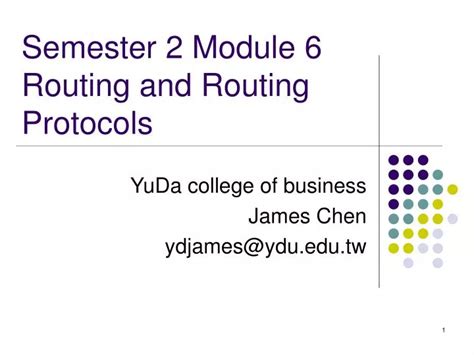 Ppt Semester 2 Module 6 Routing And Routing Protocols Powerpoint