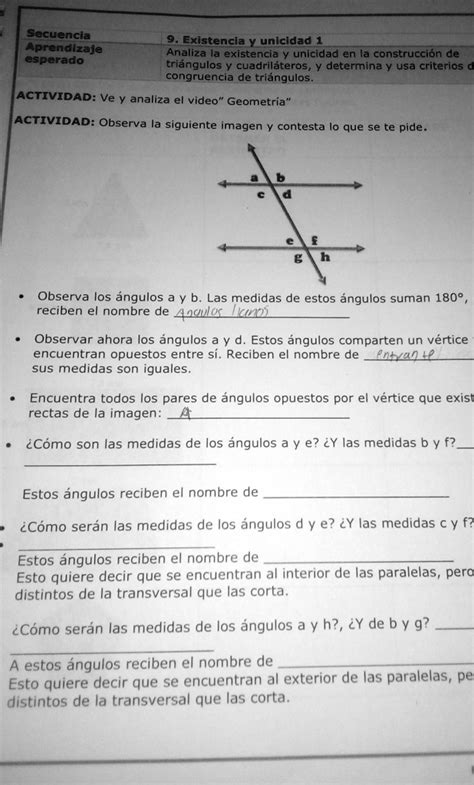 Solved Cómo Son Las Medidas De Los ángulos Y Y Las Medias B F