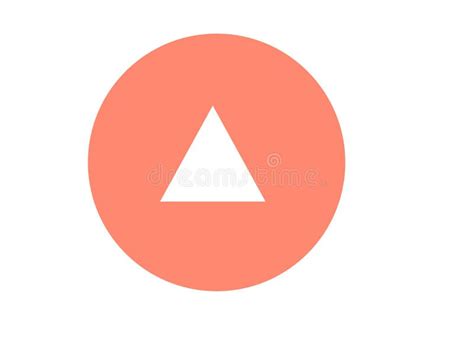 Simple White Triangle Inside A Peach Fuzz Colour Of Year 2024 Circle