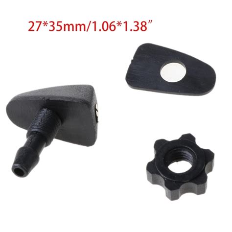 자동차 범용 앞 유리 와셔 스프링클러 헤드 와이퍼 팬 모양의 주둥이 커버 물 배출구 노즐 조정너트and볼트 Aliexpress