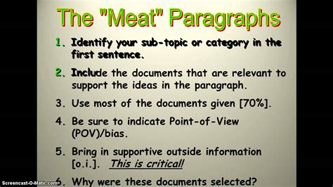 How To Write A Ap Euro Dbq Youtube