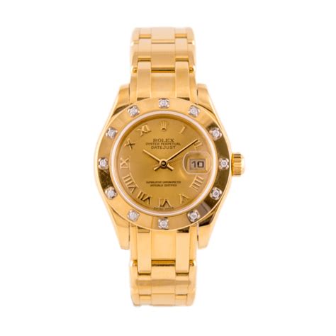 Rolex Oyster Datejust Pearlmaster 750 Gold Referenz 80318 Pre Owned