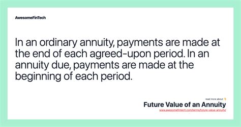 Future Value Of An Annuity AwesomeFinTech Blog