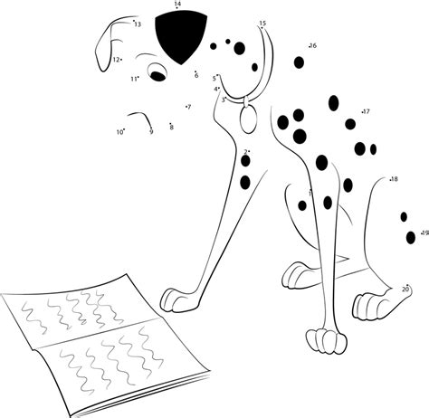 101 Dalmatians Dog Dot To Dot Printable Worksheet Connect The Dots