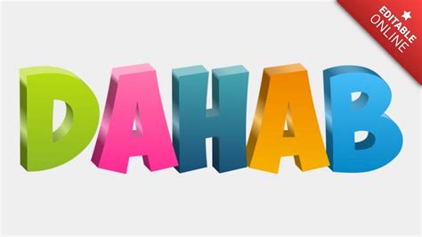 Dahab Text Style Effects Generator