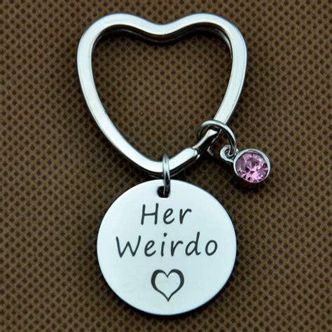 His Crazy Her Weirdo Keychains Couples Keychains Etsy