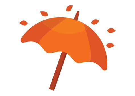 Umbrella Autumn Icon Clipart Design Template Isolated 22781490 Vector