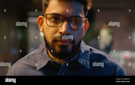 Indian Man In Glasses Ethnic Businessman Business Guy Programmer Trader Wear Eyeglasses